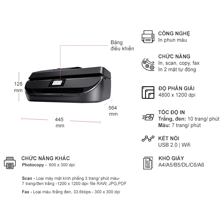 HP DeskJet Ink Advantage 5275 All-in-One Printer (M2U76B)